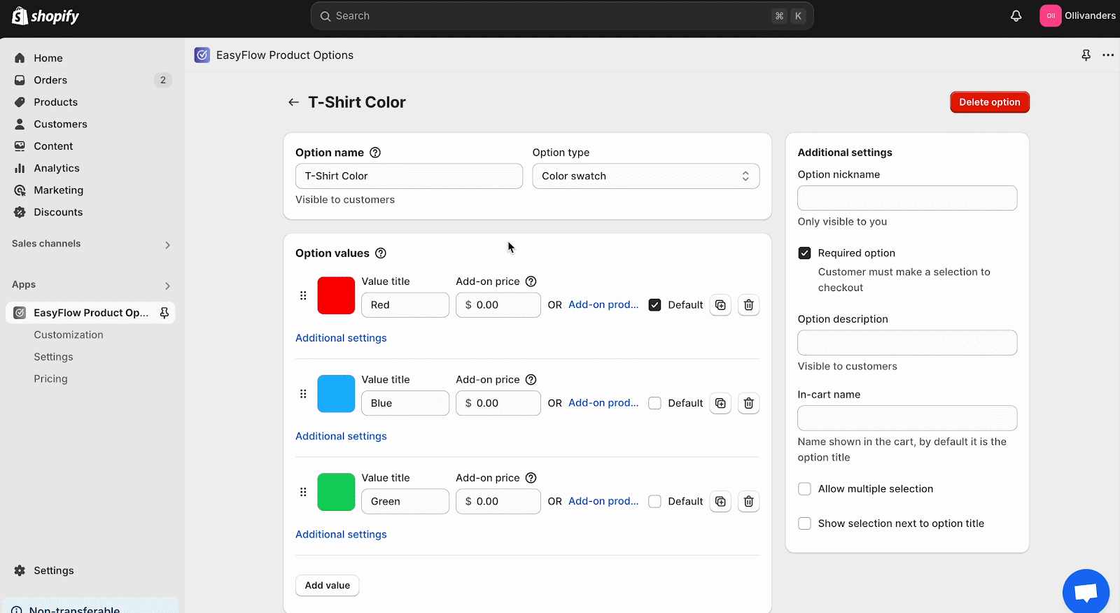 How to Set the Default Option Value for Any Products in EasyFlow ... How to Set the Default Option Value for Any Products in EasyFlow ...